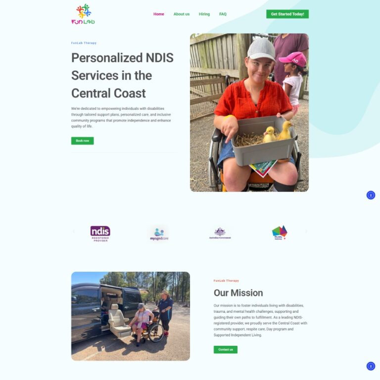 NDIS Registered Allied Health & Therapy Services Website Design – WebLingo